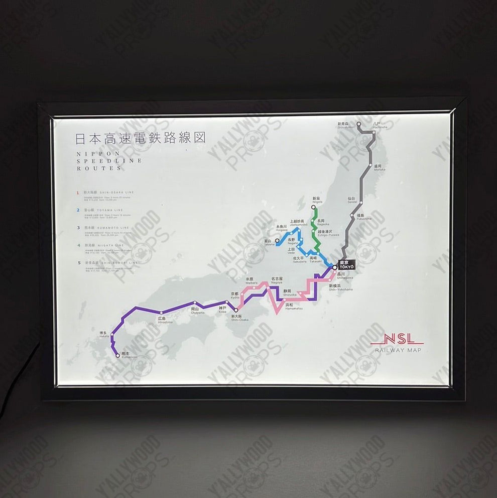 Bullet Train LED NSL Railway Map – Y'allywood Props